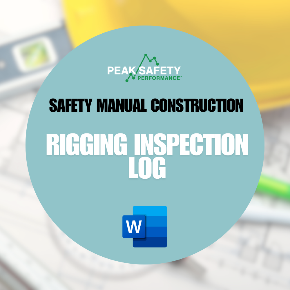 Rigging Inspection Log (Construction) – Peak Safety Productions