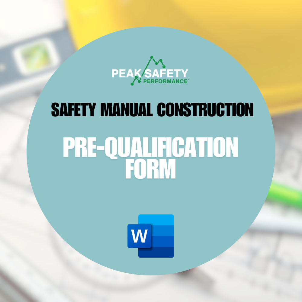 Pre-qualification Form (Construction) – Peak Safety Productions