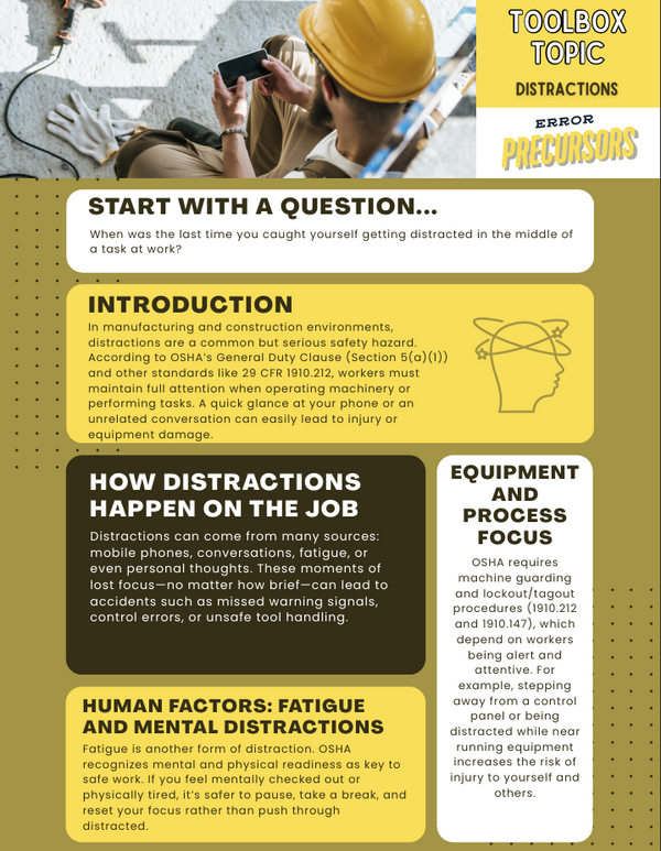 Distractions Toolbox Topic – Peak Safety Productions